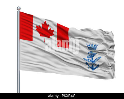 Canada Naval Ensign Flag, Isolated On White Background, 3D Rendering ...