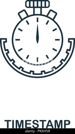 Timestamp Simple vector icon. Illustration symbol design template for ...