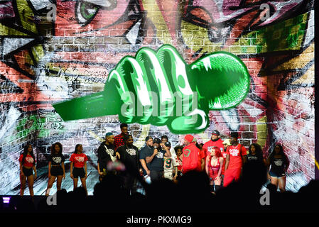 MIAMI, FL - SEPTEMBE 14:Emmanuel Hudson, Big Mack, Nick Cannon, Justina Valentine and HitMan ...