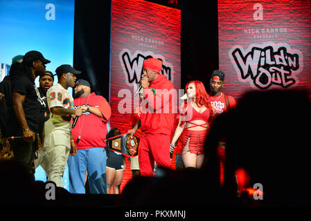 MIAMI, FL - SEPTEMBE 14:Emmanuel Hudson, Big Mack, Nick Cannon, Justina Valentine and HitMan ...