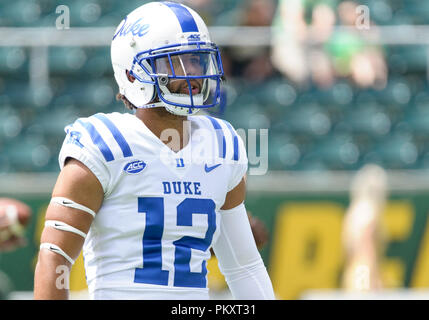 Duke quarterback Gunnar Holmberg (12) runs for a touchdown against ...