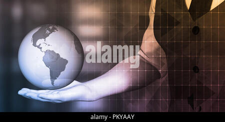 Global Banking Solutions and Technology as Business Concept Stock Photo ...
