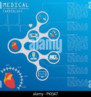 Medical and healthcare infographic, Cardiology infographics. Vector ...