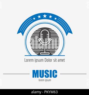 Musical instruments logos and badges. Graphic template. Vector ...