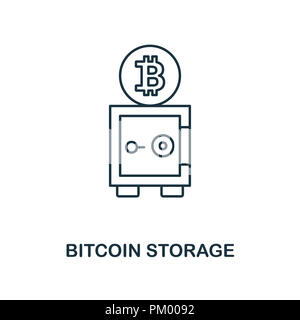Bitcoin Mining icon. Monochrome style design from crypto currency collection. UI. Pixel perfect ...