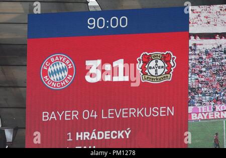 Scoreboard with final score, Allianz Arena Munich, January 11, 2026 ...