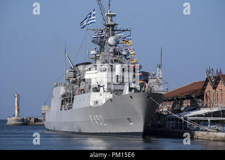 Thessaloniki, Greece. 9th Sep, 2018. Hellenic Navy Frigate F 452 ...