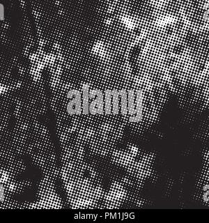 Abstract Black and White Halftone Dot Pattern Background with Dynamic ...