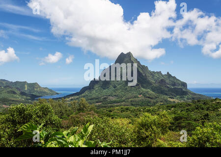 Mountain Tohivea in Moorea, French Polynesia Stock Photo - Alamy