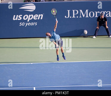 Brandon Nakashima (USA) serves during his Semi Final match agianst ...
