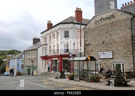 High Street, Cardigan, Cardigan Bay, Ceredigion, Wales, Great Britain ...