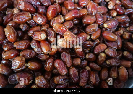 Khalas date palm in top view flat lay with close up view Stock Photo ...