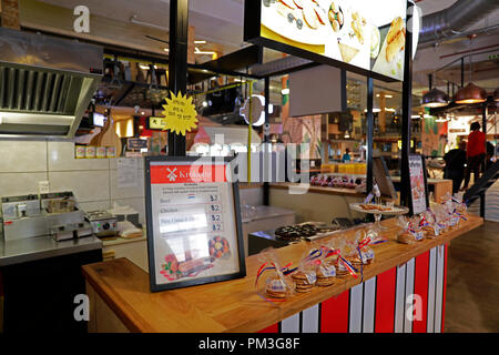 Food stalls at the Mojo Market, Seapoint, Cape Town, South Africa Stock ...