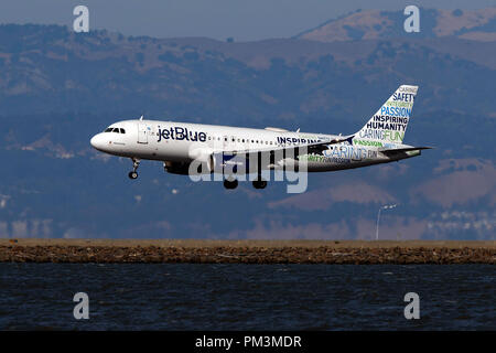 Airbus A320-232 (N598JB) operated by JetBlue Airways with the Inspiring ...