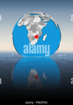 3d render of globe in Zimbabwe flag for icon or symbol Stock Photo - Alamy