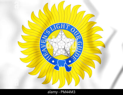 3D Star of the Order of the Star of India emblem. 3D Illustration Stock ...