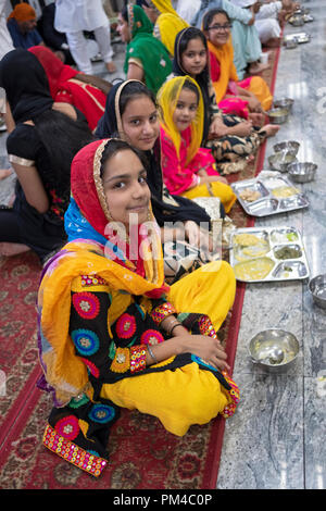 A free vegetarian meal served at the Langar at the Sikh Cultural ...
