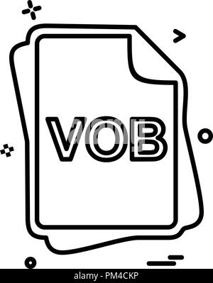 VOB file type icon design vector Stock Vector Image & Art - Alamy