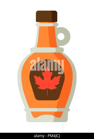 Canadian Maple Syrup glass bottle Stock Vector Image & Art - Alamy