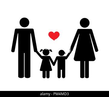 black parents couple with son in the landscape vector illustration ...