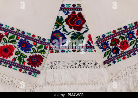 Traditional national embroidery, with folk motifs and patterns. Sale of ...