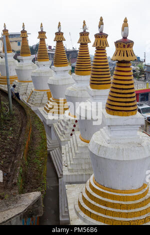 India; West Bengal, Darjeeling, Sonada Gompa, wall painting Stock Photo ...