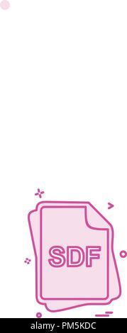 SDF file type icon design vector Stock Vector Image & Art - Alamy