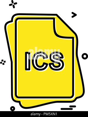 ICS file type icon design vector Stock Vector Image & Art - Alamy