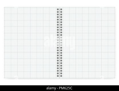 Vector realistic mockup pages of open book, landscape orientation in ...