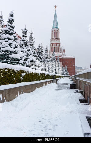 Winter in Moscow - historical center of the city Stock Photo - Alamy