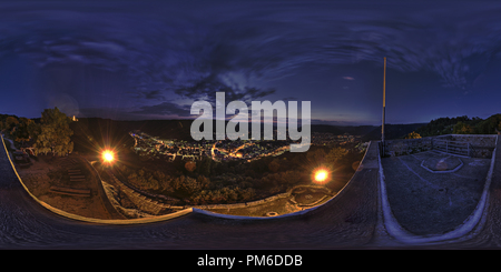 360° view of Castle Ruin Helfenstein - Sunset - Alamy