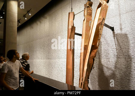Destroyed steel columns from North Tower floors 96-99 of World Trade ...
