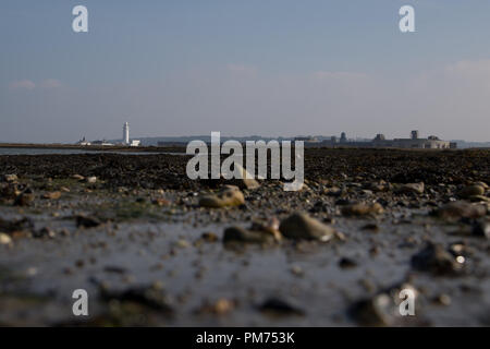 View of Hurst Point Lighthouse, Keyhaven Stock Photo - Alamy