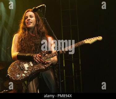 Alanis Morissette at 'T In The Park' music festival, in Scotland, in ...