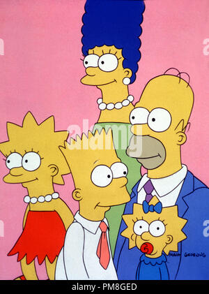 Film Still from "The Simpsons" Lisa, Marge, Homer, Bart and Maggie ...