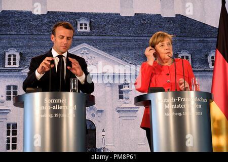 President of France Emmanuel Macron, Chancellor of Germany Angela ...