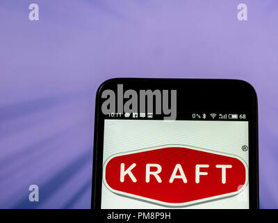 Kraft Foods Group, Inc. logo seen displayed on smart phone Stock Photo ...