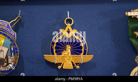 Freemasons' museum. Symbols Stock Photo - Alamy