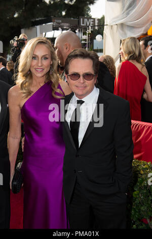 (L-R) Michael J. Fox and Tracy Pollan attend the "A Funny thing ...