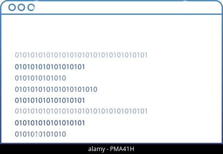 degraded outline computer and website with programming data code Stock Vector Image & Art - Alamy