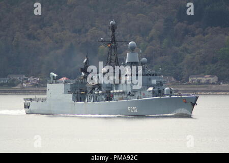 FGS Emden (F210), a Bremen-class (or F122-class) frigate operated by ...