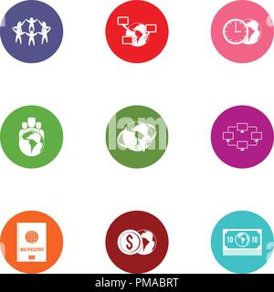 Wherewithal icons set, flat style Stock Vector Image & Art - Alamy