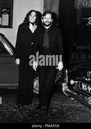 Ringo Starr and his girlfriend Nancy Andrews at Heathrow Airport, 1975 ...