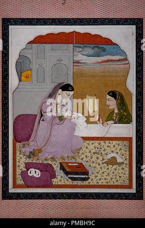 Lady writing a love letter (1700 AD - 1800 AD). 789 Lady writing a love ...