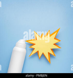 Creative concept photo of cosmetic bottle with splashing liquids made ...