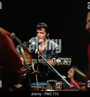 Elvis Presley on his 1968 Comeback Special for television, 1968 NBC ...