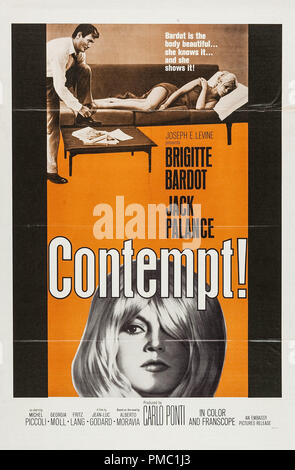 CONTEMPT, (aka LE MEPRIS), Brigitte Bardot on poster art, 1963 Stock ...