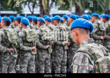 Turkish soldiers wait for Military parade at Turkish 30 August Victory ...