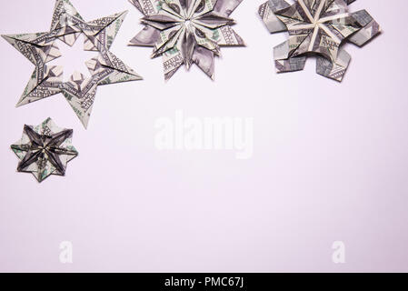 Money Origami snowflake Stock Photo - Alamy