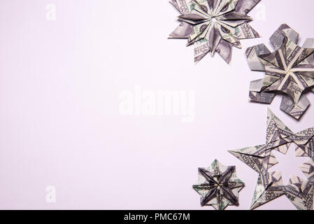 Money Origami snowflake Stock Photo - Alamy